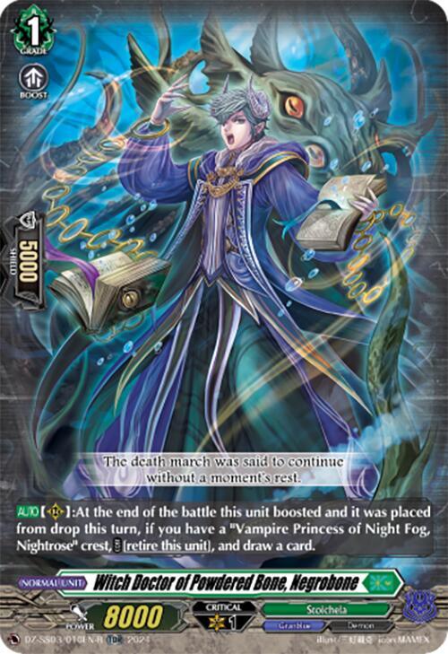 Witch Doctor of Powdered Bone, Negrobone (TDR) - DZ-SS03: Stride Deckset -Nightrose- - Cardfight ...