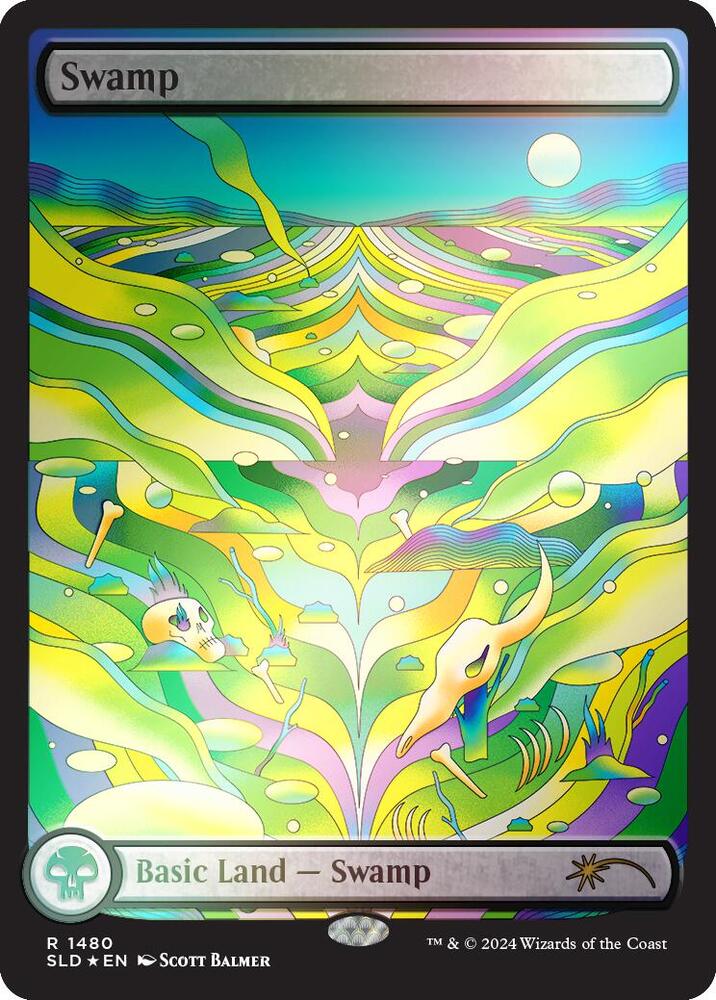 Swamp (1480) (Rainbow Foil) - Secret Lair Drop Series - Magic: The ...
