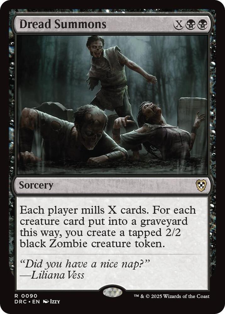 Dread Summons - Commander: Aetherdrift - Magic: The Gathering ...