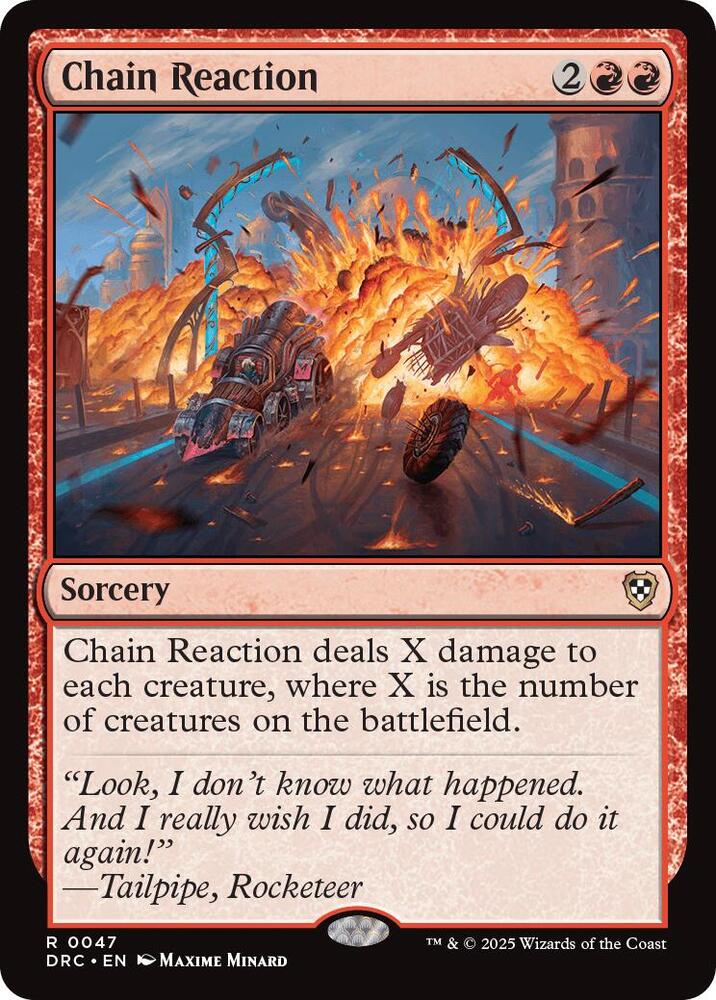 Chain Reaction - Commander: Aetherdrift - Magic: The Gathering ...