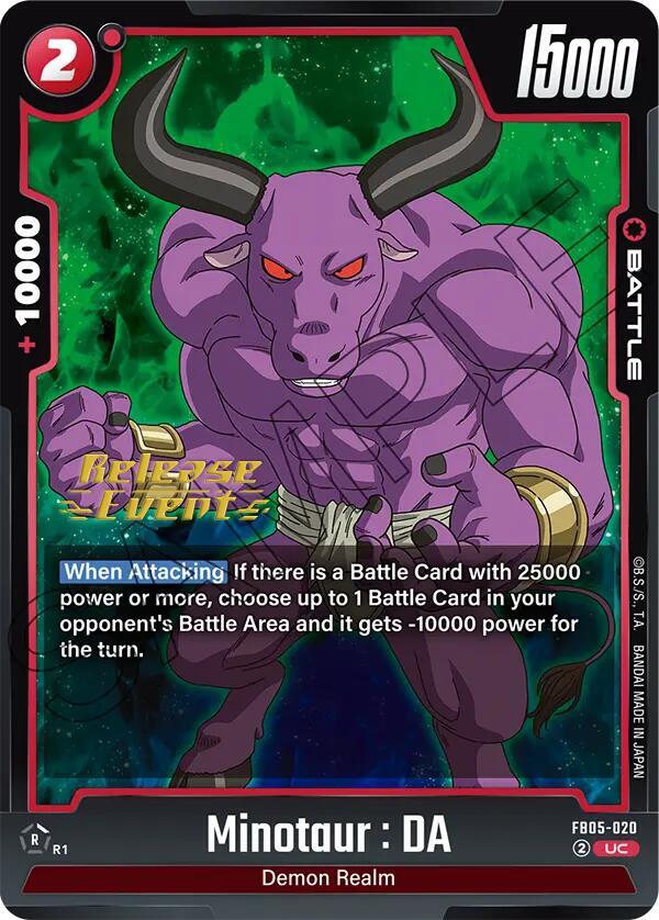 Minotaur : DA - New Adventure Release Event Cards - Dragon Ball Super ...