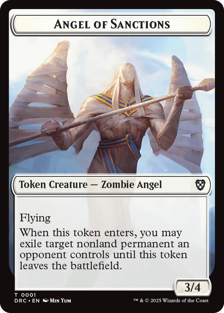 Angel of Sanctions // Zombie (0003) Double-Sided Token - Commander ...