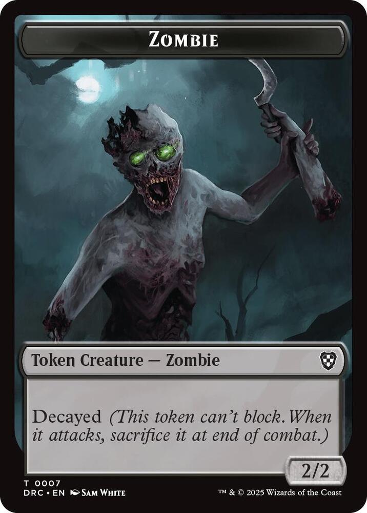 Zombie (0007) // Zombie (0003) Double-Sided Token - Commander ...
