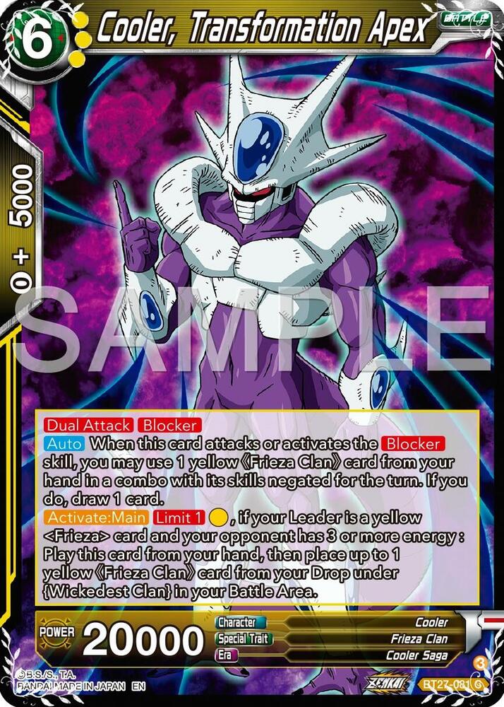 Cooler, Transformation Apex - History of Z - Dragon Ball Super: Masters - TCGplayer.com
