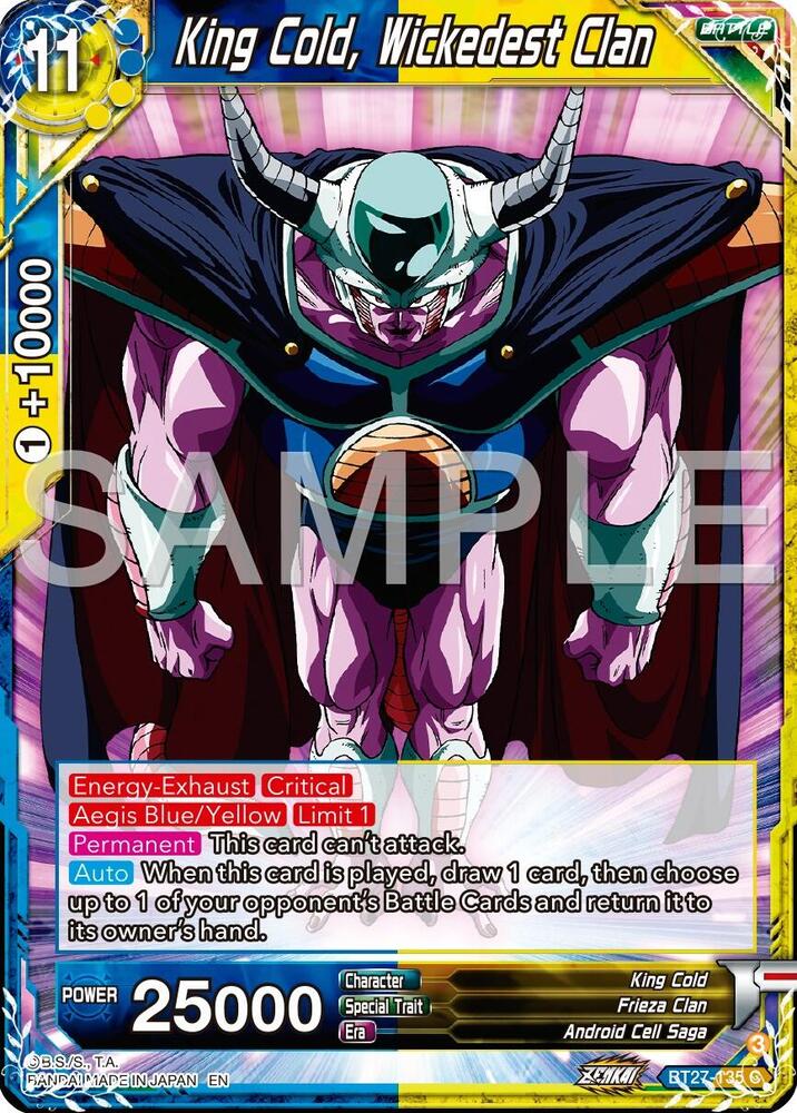 King Cold, Wickedest Clan - History of Z - Dragon Ball Super: Masters ...