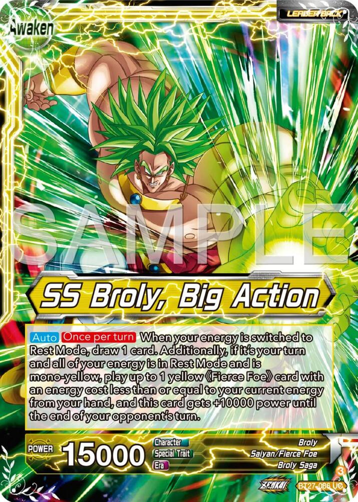 Broly // SS Broly, Big Action - History of Z - Dragon Ball Super ...