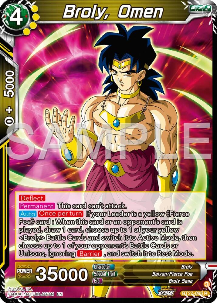 Broly, Omen - History of Z - Dragon Ball Super: Masters - TCGplayer.com