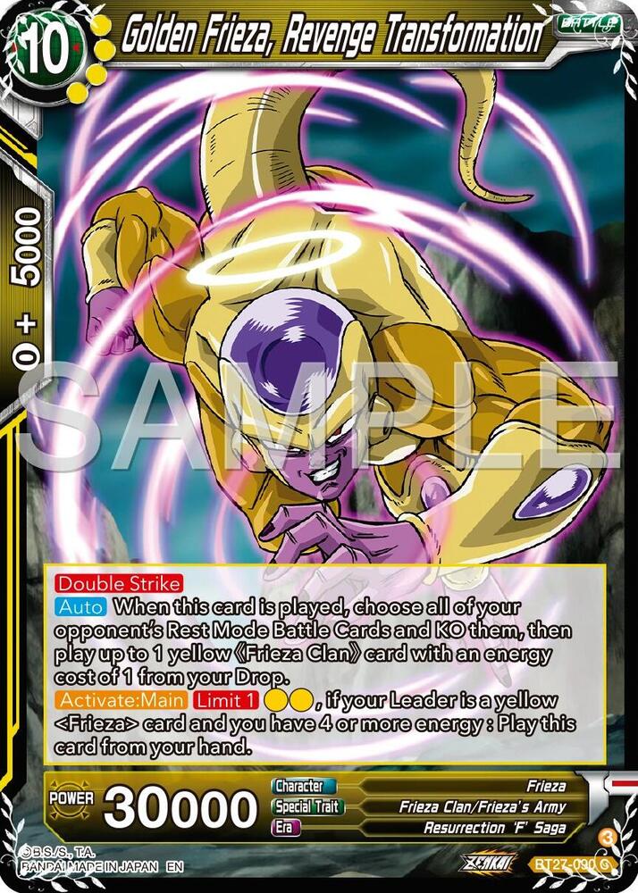 Golden Frieza, Revenge Transtormation - History of Z - Dragon Ball ...