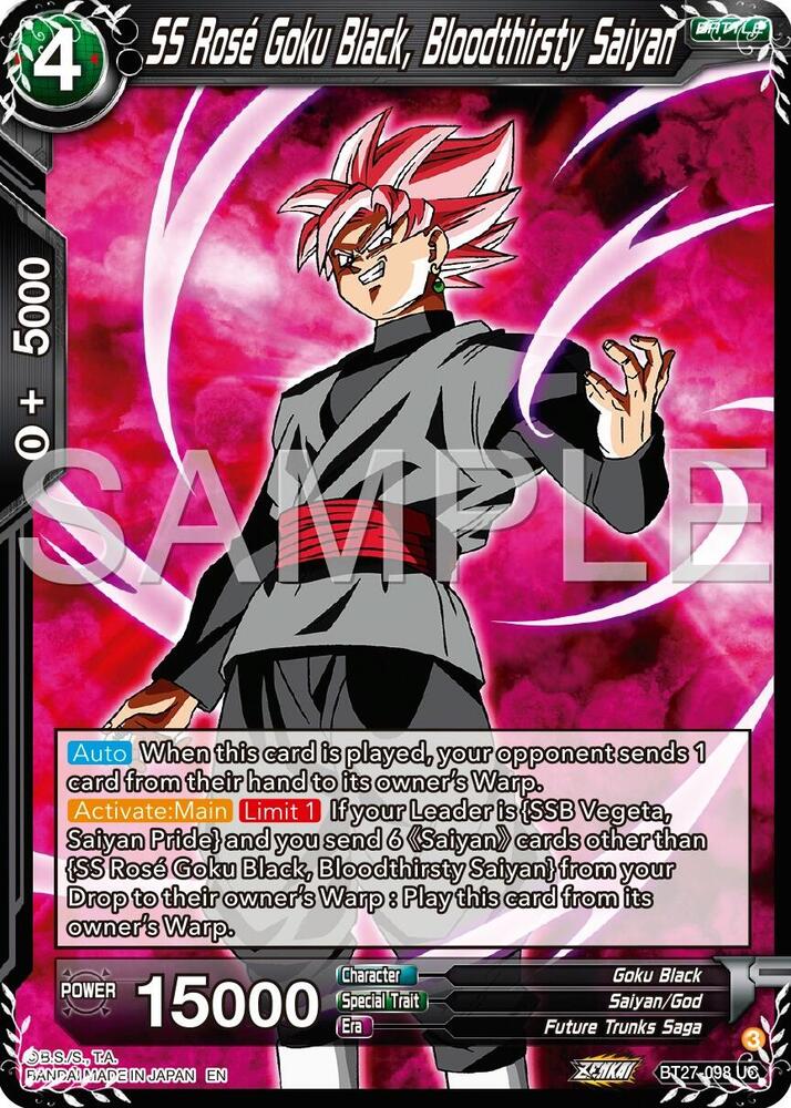SS Rose Goku Black, Bloodthisty Saiyan - History of Z - Dragon Ball ...