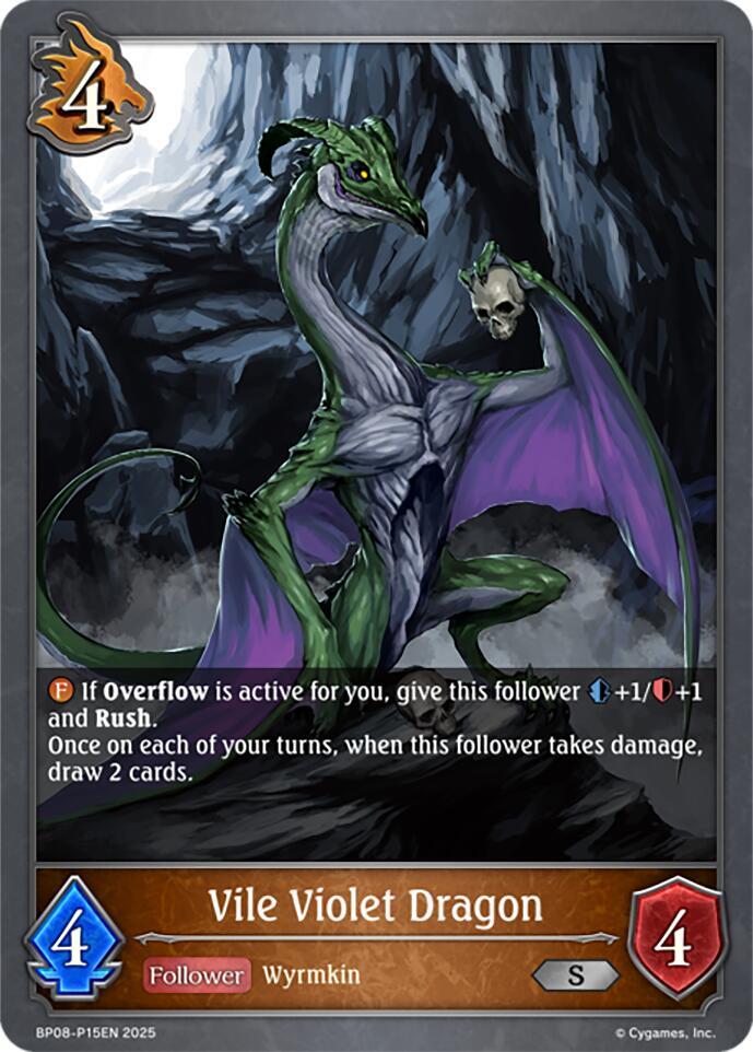 Vile Violet Dragon - P15EN (Foil) - BP08: Alterchaotica - Shadowverse ...