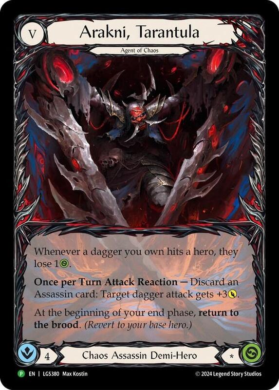 Arakni, Tarantula (Extended Art) - LGS380 - Flesh and Blood: Promo ...