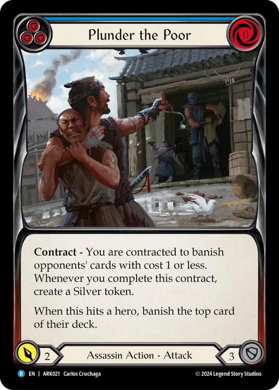 Plunder the Poor (Blue) - Blitz Deck: The Hunted - Arakni - Flesh and ...