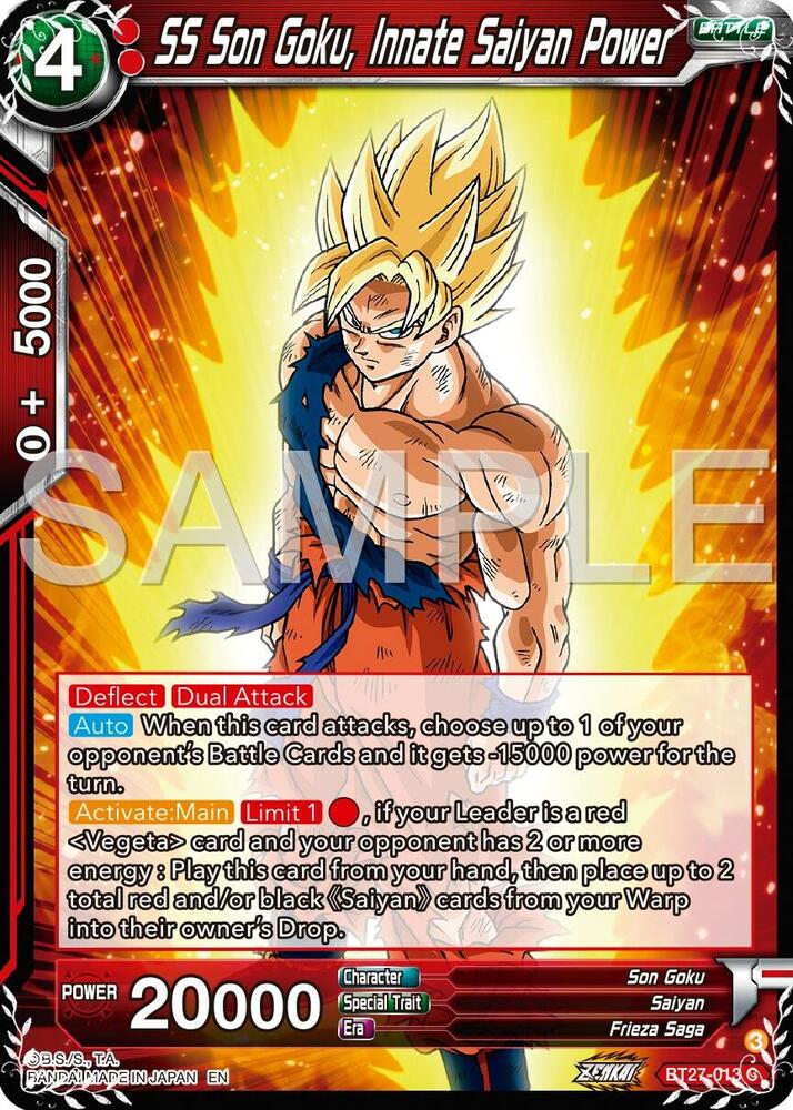 SS Son Goku, Innate Saiyan Power - History of Z - Dragon Ball Super ...