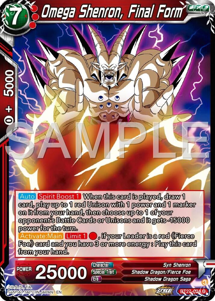 Omega Shenron, Final Form - History of Z - Dragon Ball Super: Masters ...