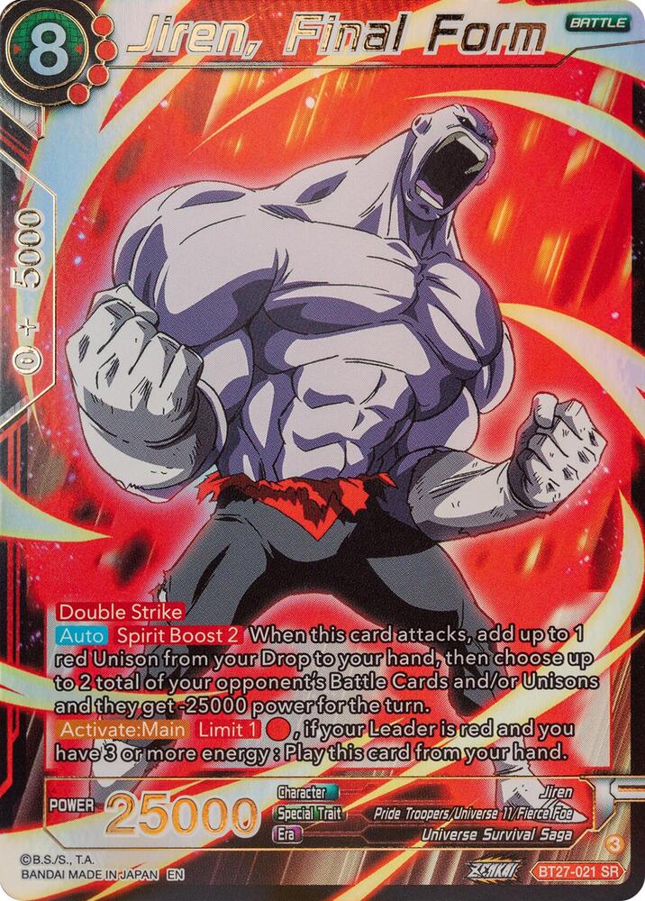 Jiren, Final Form - History of Z - Dragon Ball Super: Masters ...