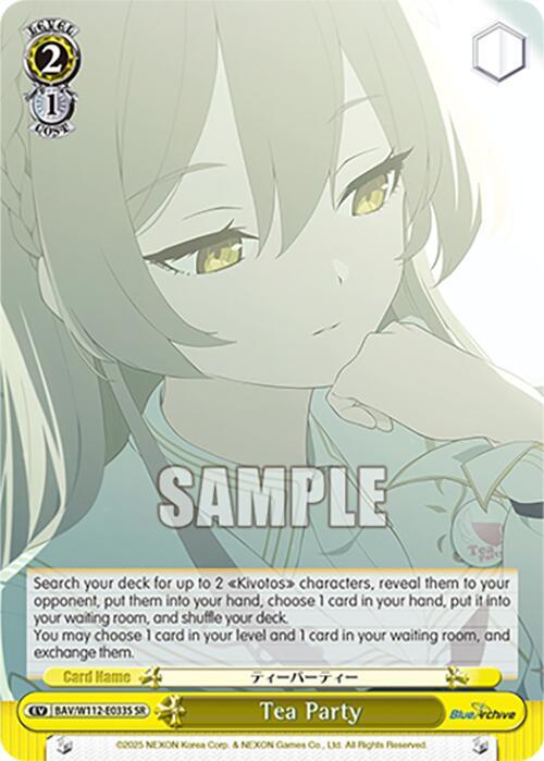 Tea Party (SR) - Blue Archive - Weiss Schwarz