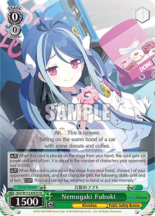 Nemugaki Fubuki (SR) - Blue Archive - Weiss Schwarz - TCGplayer.com