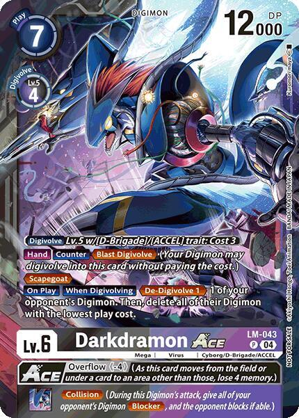 Darkdramon ACE (Limited Card Pack) - World Convergence - Digimon Card ...