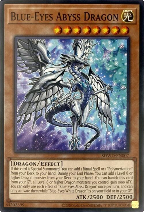 Blue-Eyes Abyss Dragon (Unlimited Misprint) - Structure Deck: Blue-Eyes White Destiny - YuGiOh ...
