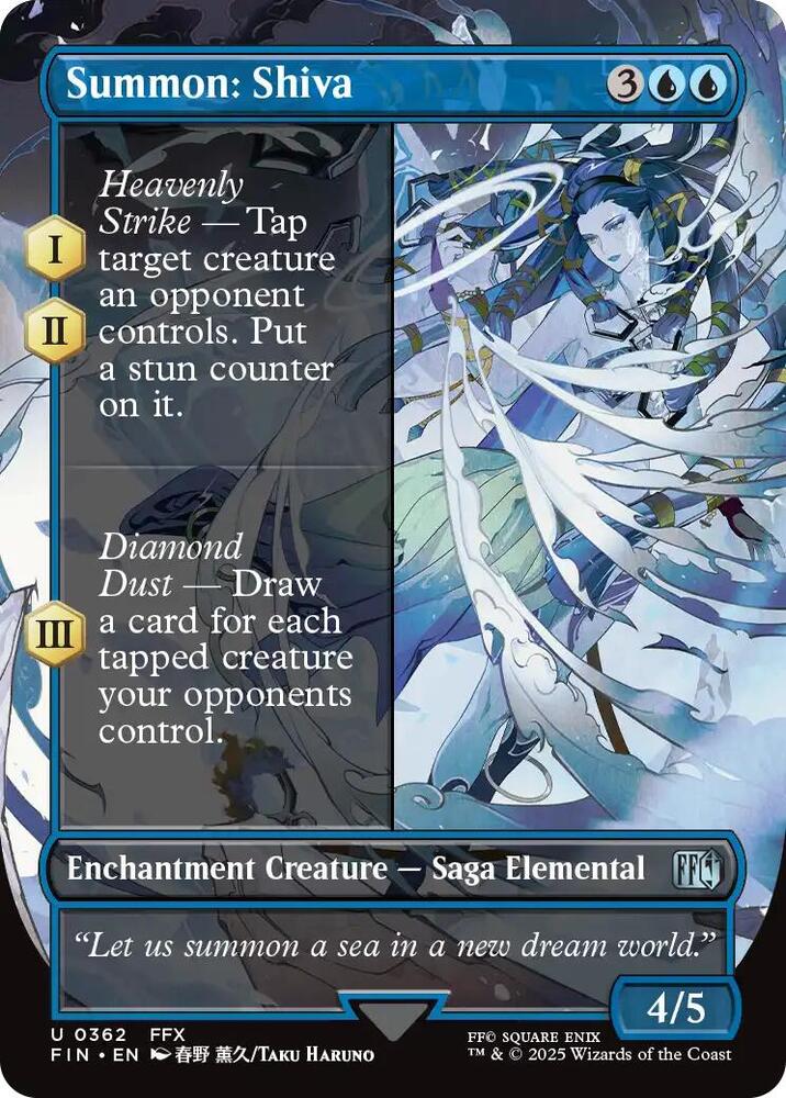 Summon: Shiva (Borderless) - FINAL FANTASY - Magic: The Gathering - TCGplayer.com