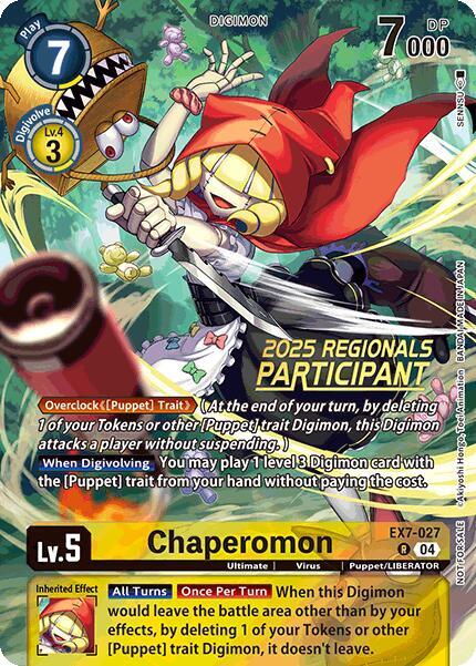 Chaperomon (2025 Regionals Participant) - Digimon LIBERATOR - Digimon ...