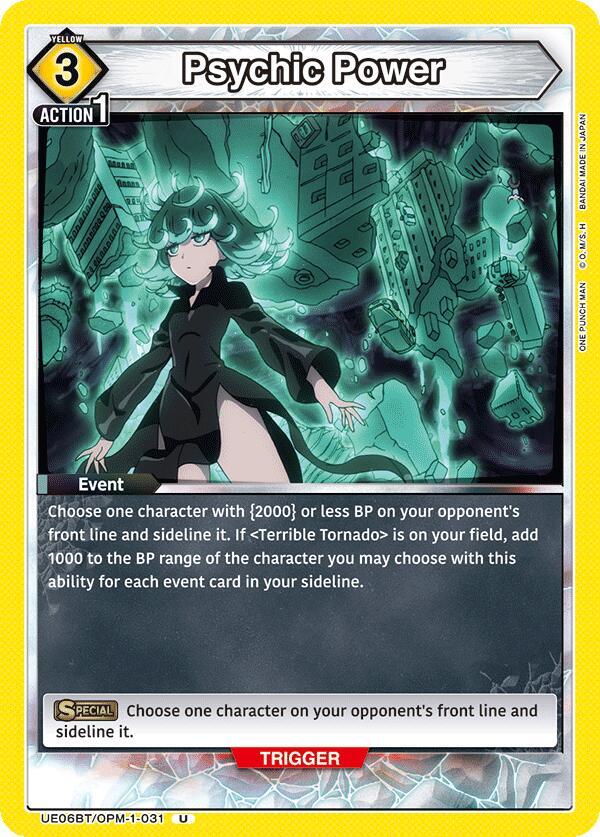 Psychic Power - UE06BT: One Punch Man - Union Arena - TCGplayer.com