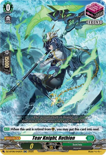 Tear Knight, Rothion - DZ-BT06: Generation Dragenesis - Cardfight ...