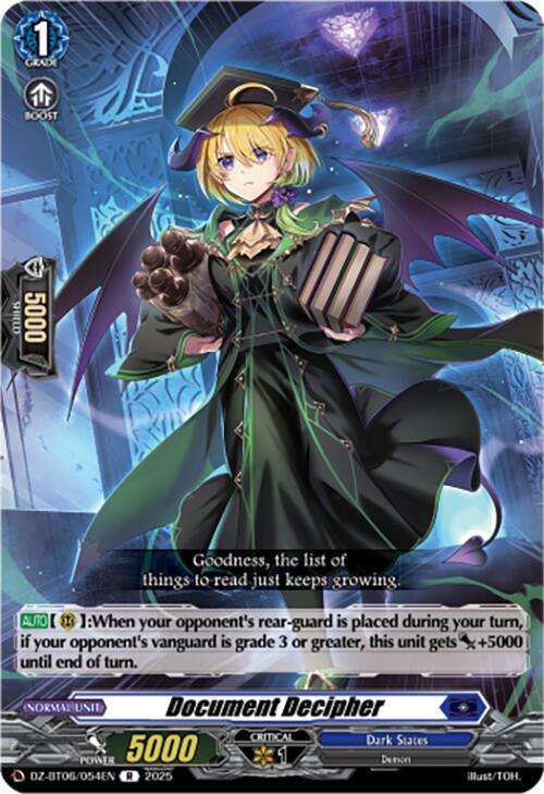 Document Decipher - DZ-BT06: Generation Dragenesis - Cardfight Vanguard