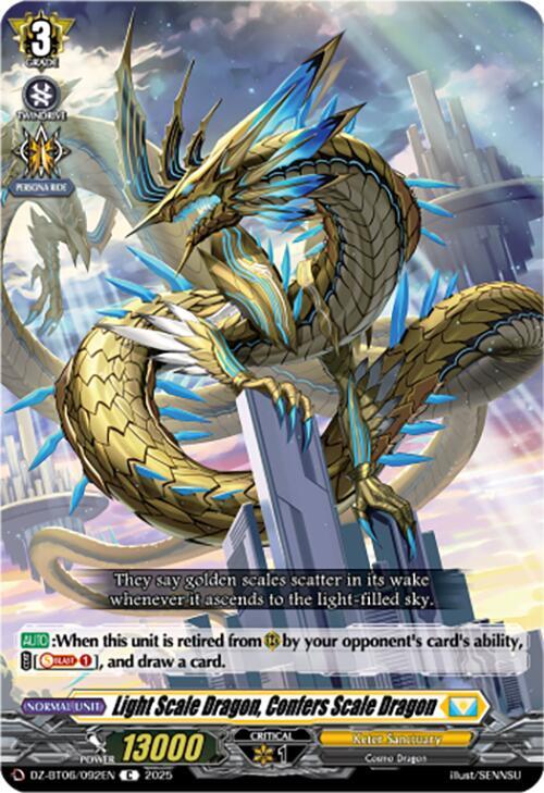 Light Scale Dragon, Confers Scale Dragon - DZ-BT06: Generation Dragenesis - Cardfight Vanguard