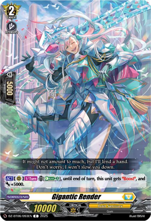 Gigantic Render - DZ-BT06: Generation Dragenesis - Cardfight Vanguard - TCGplayer.com