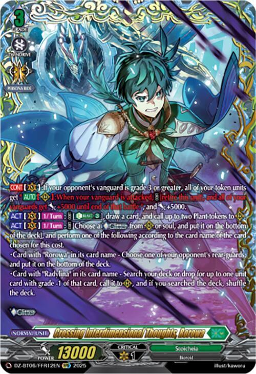 Crossing Interdimensional Thoughts, Rorowa (FFR) - DZ-BT06: Generation Dragenesis - Cardfight ...