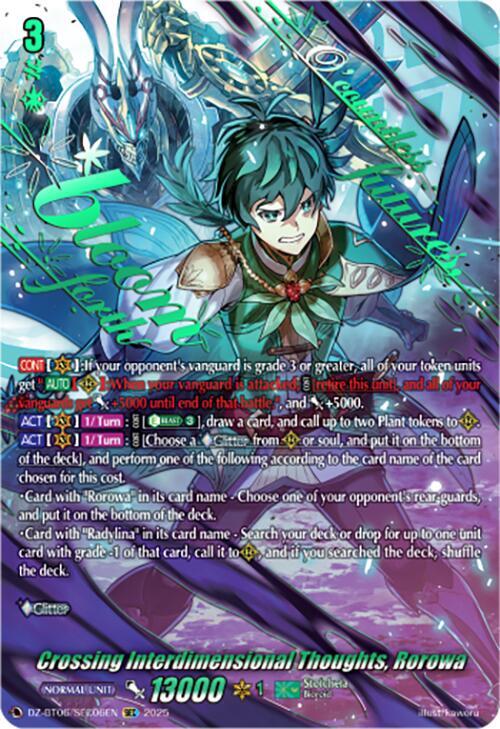 Crossing Interdimensional Thoughts, Rorowa (SEC) - DZ-BT06: Generation Dragenesis - Cardfight ...