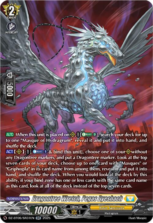 Dragontree Wretch, Pegas Dyeshach (SR) - DZ-BT06: Generation Dragenesis - Cardfight Vanguard