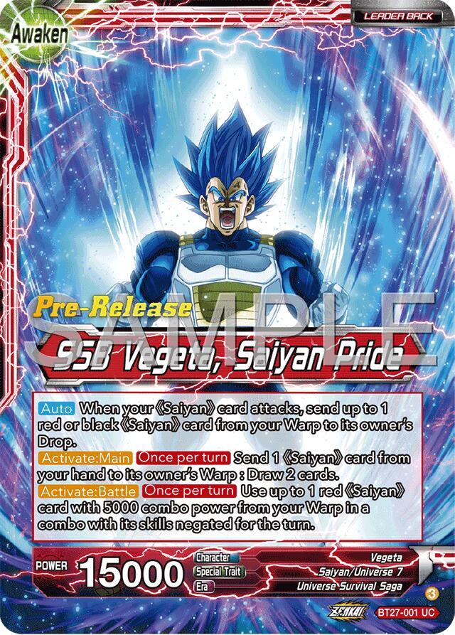 Vegeta // SSB Vegeta, Saiyan Pride - History of Z Pre-Release Cards ...