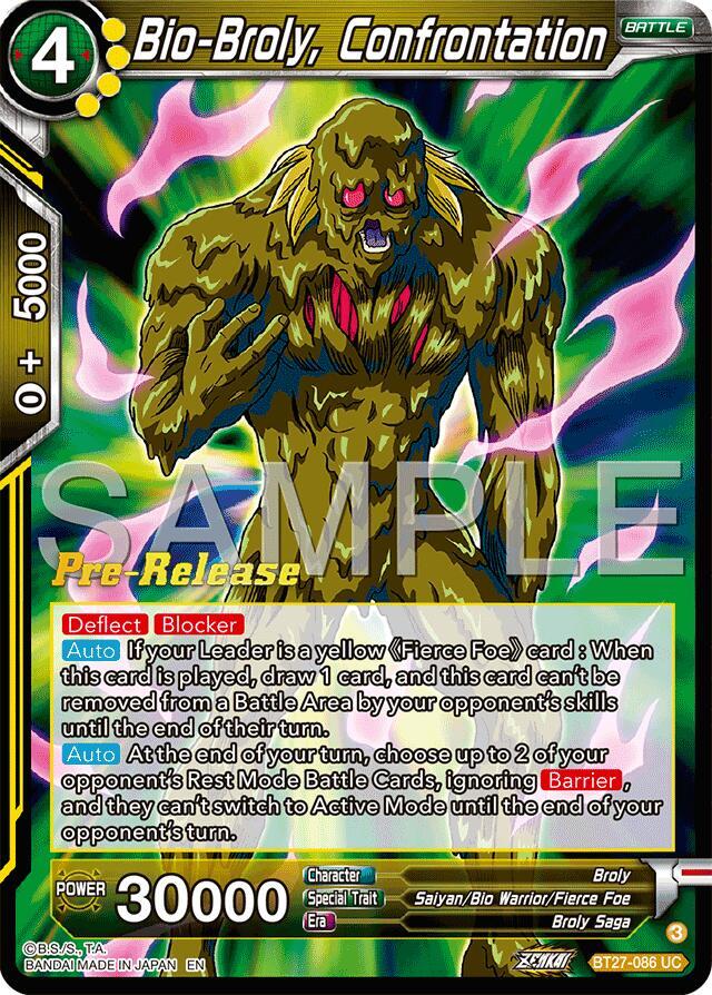 Bio-Broly, Confrontation - History of Z Pre-Release Cards - Dragon Ball ...