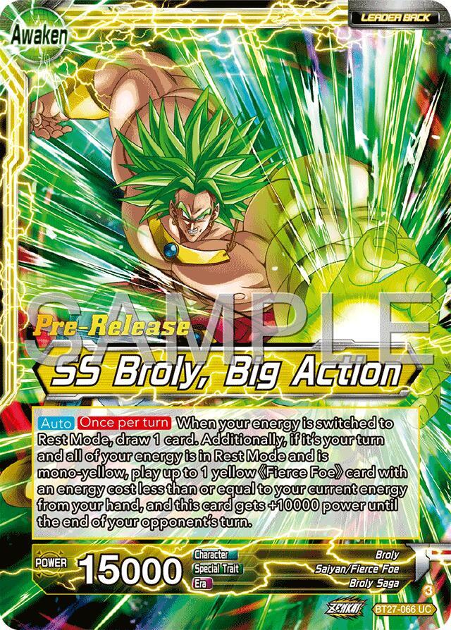 Broly // SS Broly, Big Action - History of Z Pre-Release Cards - Dragon ...