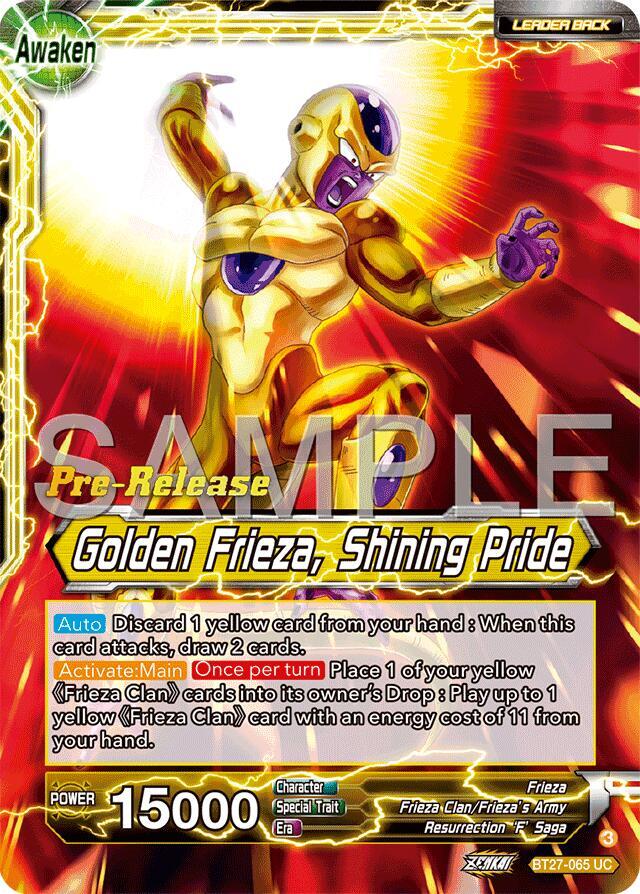 Frieza // Golden Frieza, Shining Pride - History of Z Pre-Release Cards ...