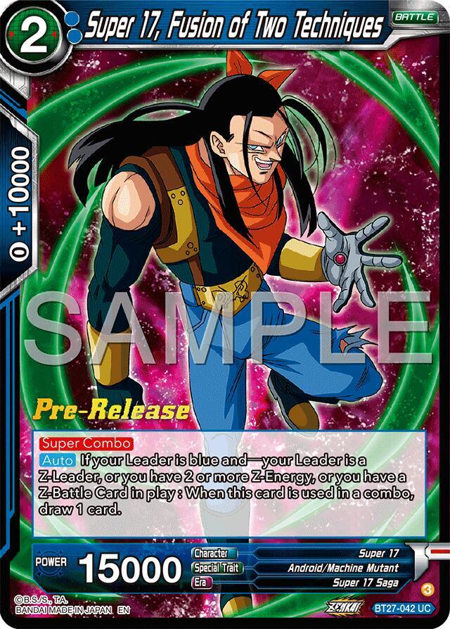 Super 17, Fusion of Two Techniques - History of Z Pre-Release Cards ...
