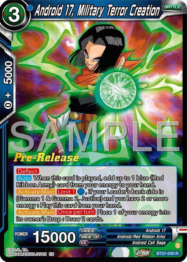 Android 17, Military Terror Creation - History of Z Pre-Release Cards ...