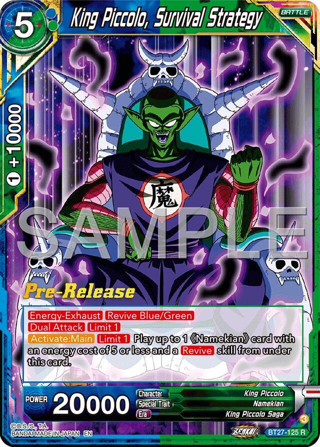 King Piccolo, Survival Strategy - History of Z Pre-Release Cards ...