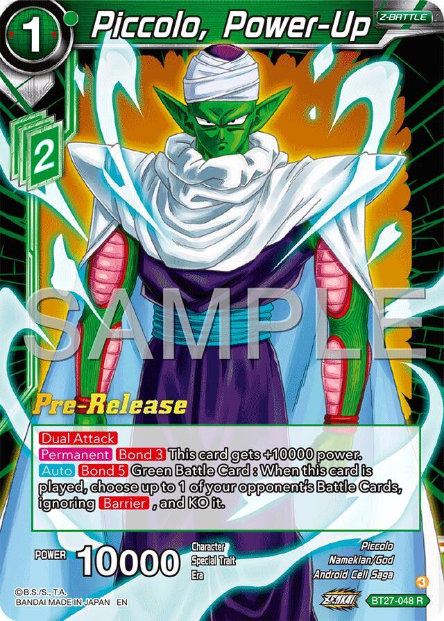 Piccolo, Power-Up - History of Z Pre-Release Cards - Dragon Ball Super ...