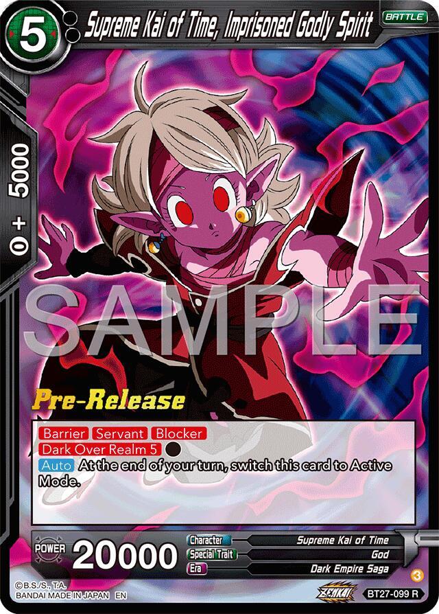 Supreme Kai of Time, Imprisoned Godly Spirit - History of Z Pre-Release ...