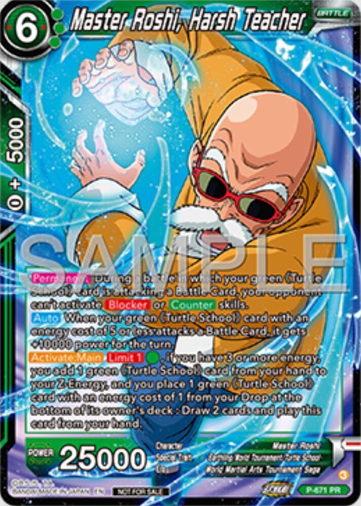Master Roshi, Harsh Teacher (Zenkai Series Tournament Pack Vol.11 ...
