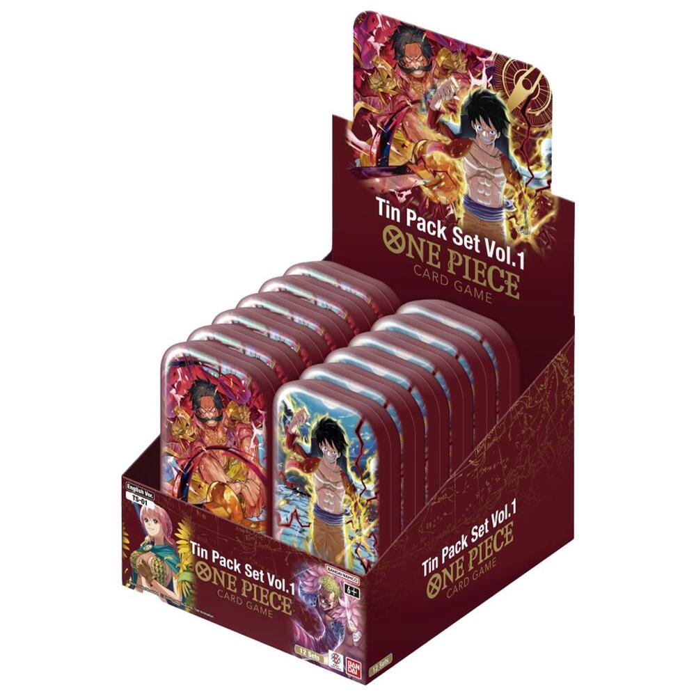 One Piece Tin Pack Set Vol. 1 Display - One Piece Promotion Cards - One Piece Card Game ...