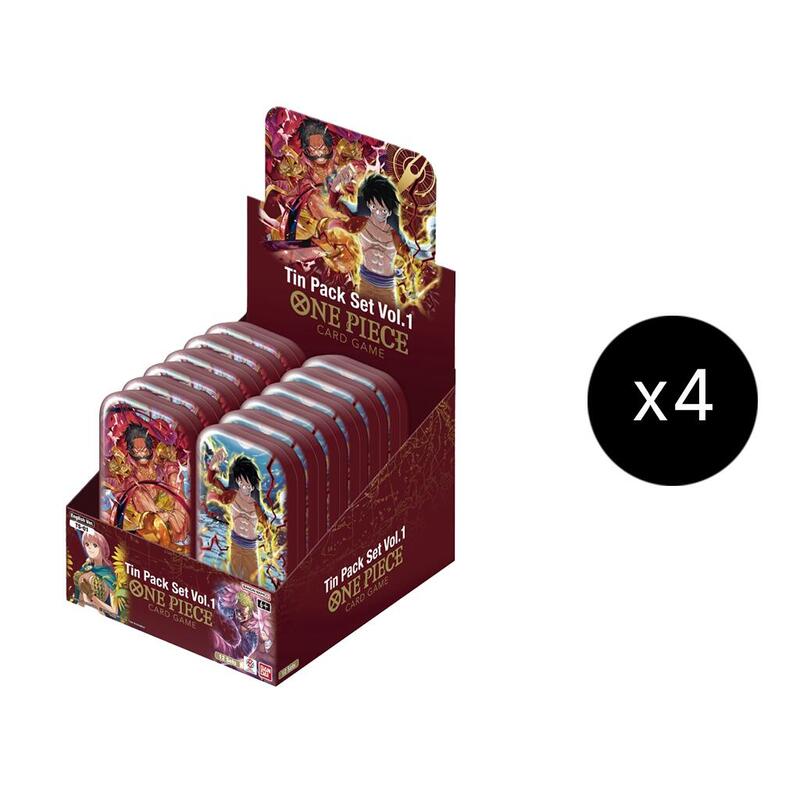 One Piece Tin Pack Set Vol. 1 Display Case - One Piece Promotion Cards ...