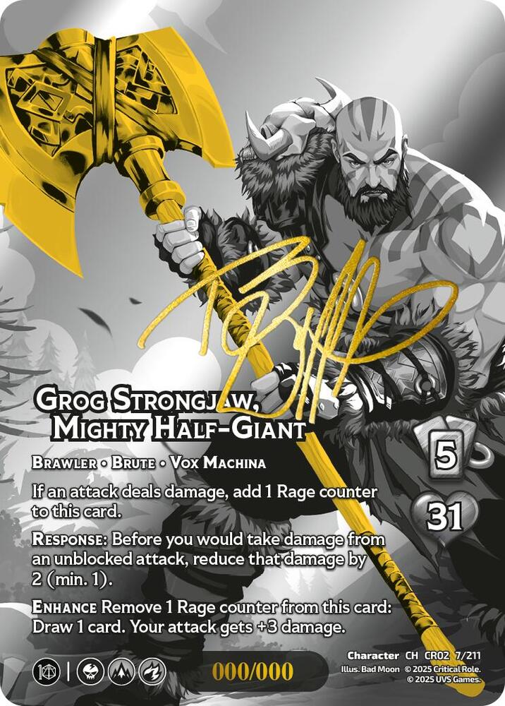 Grog Strongjaw, Mighty Half-Giant (Serial Numbered) - Critical Role ...