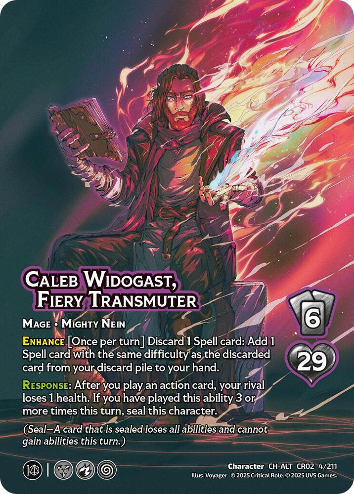 Caleb Widogast, Fiery Transmuter (Alternate Art) - Critical Role ...