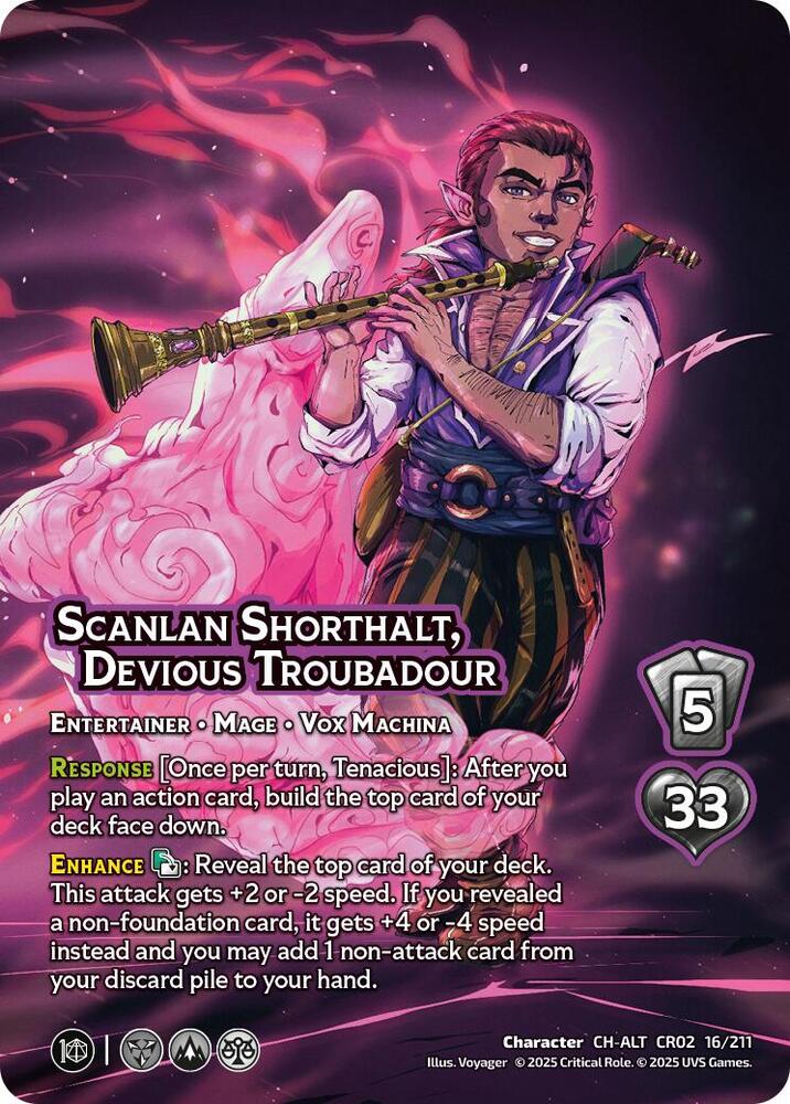 Scanlan Shorthalt, Devious Troubadour (Alternate Art) - Critical Role ...