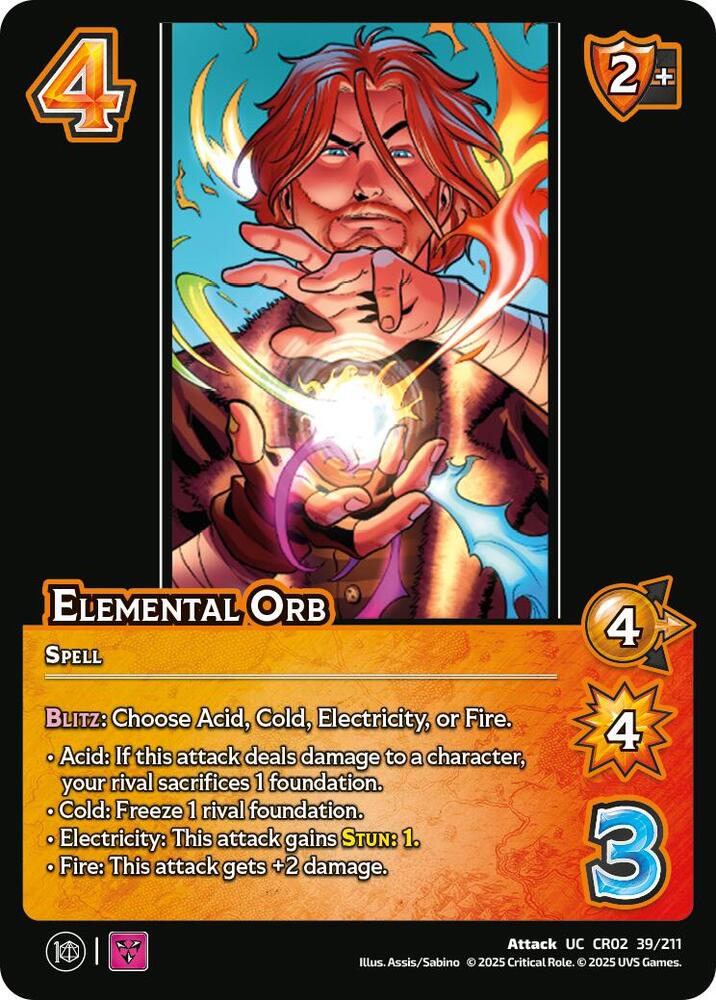 Elemental Orb - Critical Role: Heroes of Exandria - UniVersus