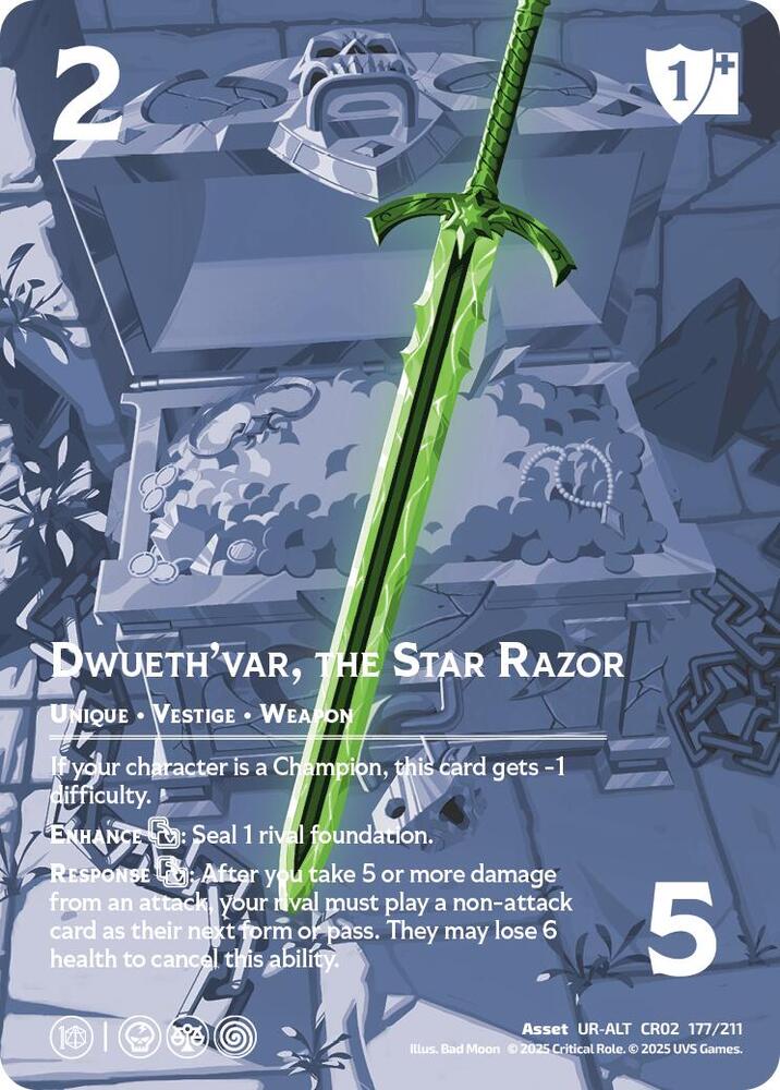 Dwueth'var, Star Razor (Alternate Art) - Critical Role: Heroes of ...